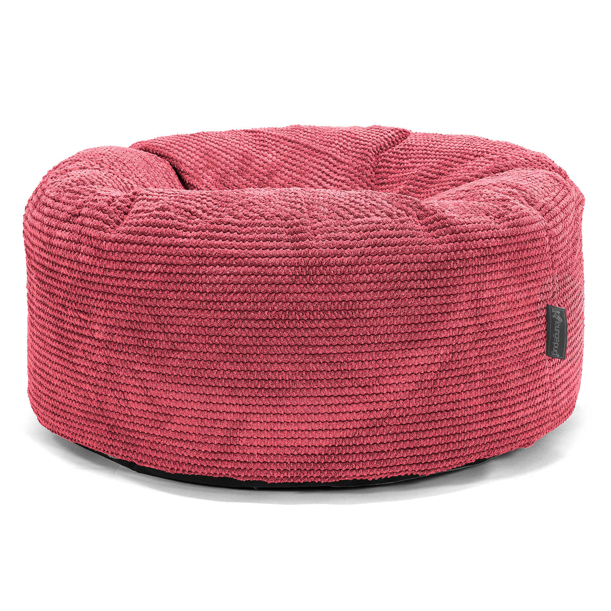 Lounge Pug Stor Rund Puff Pom-pom Pastellrød– Big Bertha Original NO