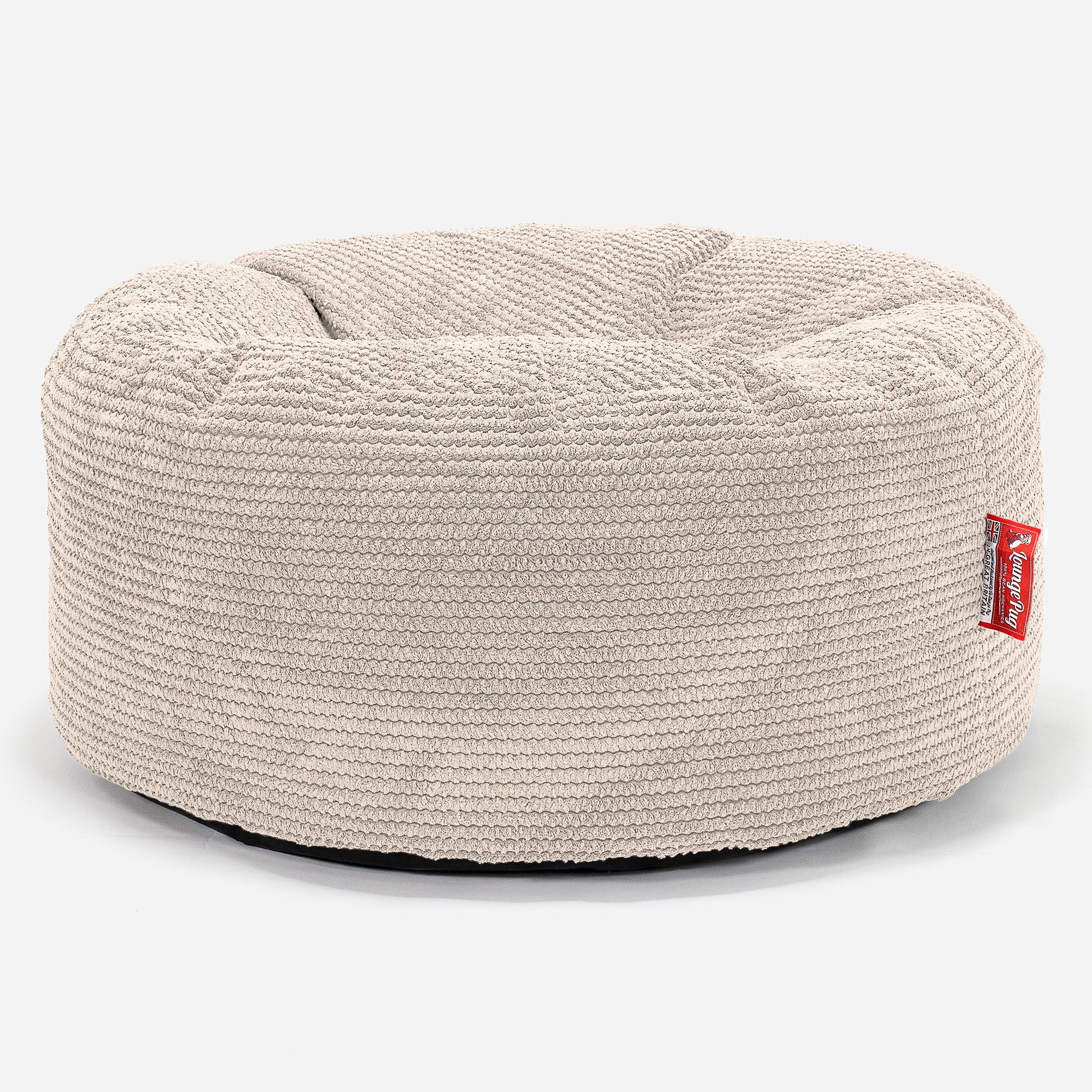 Lounge Pug, Stor Rund Puff, Saccosekk, Sittepuff, Pom-pom Elfenben– Big ...