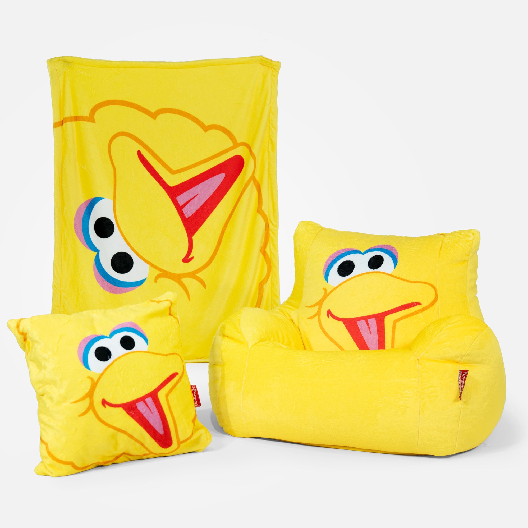 Sesame Street Sofa Pledd / Teppe Stor Fugl Gul 100 X 140 cm– Big Bertha ...